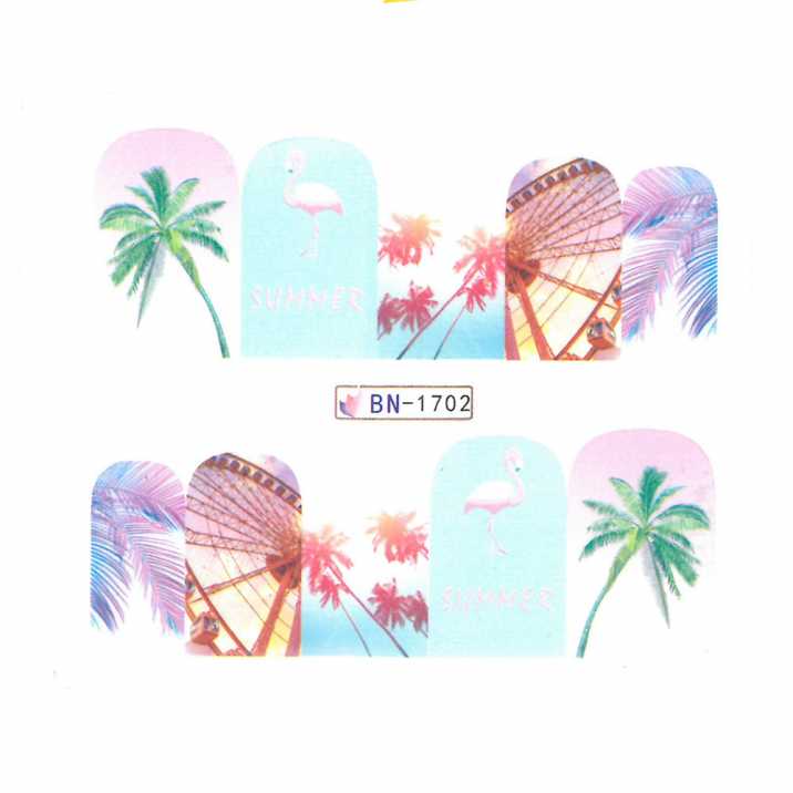 Naklejki wodne do paznokci wakacyjne BN-1702