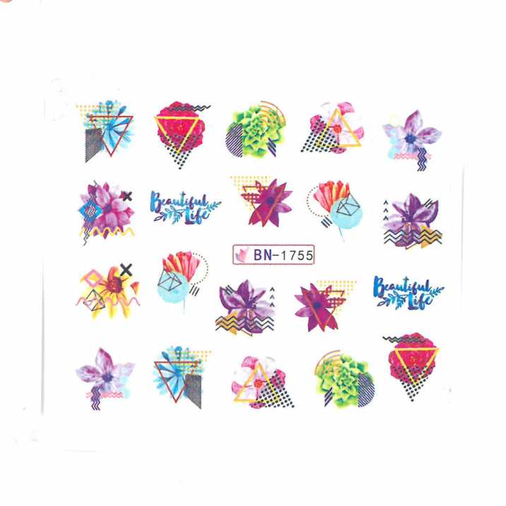 Naklejki wodne do paznokci BN 1755